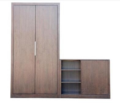 2-DOOR Walnut wood hotel bedroom wardrobe/closet/armoire,hospitality casegoods