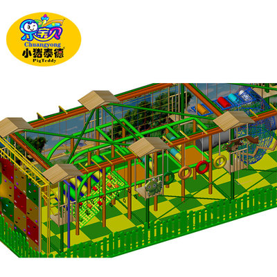 Amusement Zone Kids Indoor Playground Equipment European Standards Anti - Static