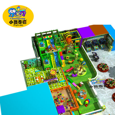 Residential Indoor Playground Equipment , Jungle Theme Indoor Play Area Equipment