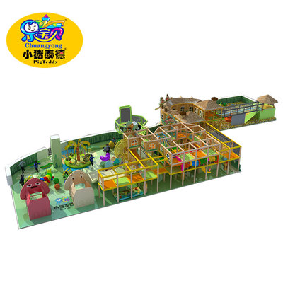 Maze Children Soft Indoor Playground Equipment Forest Theme For Commercial
