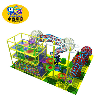 Indoor adventure nylon rope course playground equipment for adults