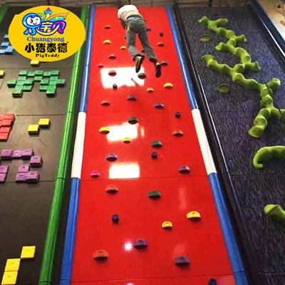 Safe Commercial Fiberglass Climbing Wall , Children'S Rock Climbing Wall Backyard