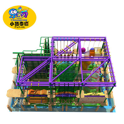 Kids Jungle Gym Indoor Obstacle Course Equipment Commercial High Strength Frame