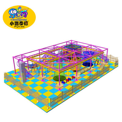 High quality kids outdoor playground climbing fitness adventure rope course