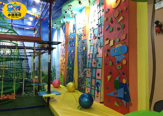 Mobile Fiberglass Kids Rock Climbing Wall Indoor Playground Equipment