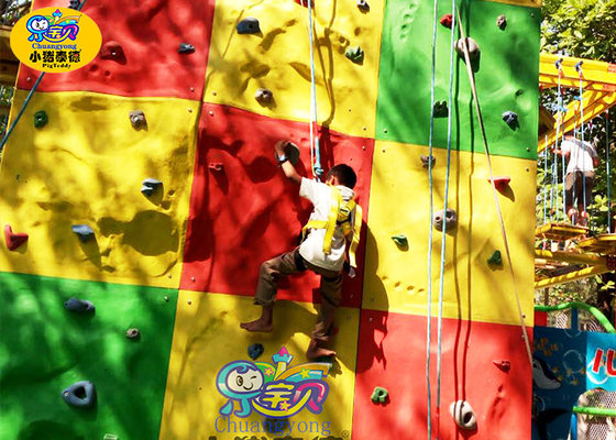Commercial Childrens Rock Climbing Wall , Fiberglass Kids Indoor Climbing Wall