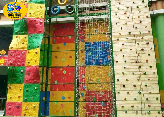 Colorful Childrens Rock Climbing Wall Backyard Safe And Eco - Friendly Design