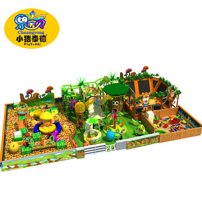 Forest Theme Soft Indoor Playground Equipment For Home 20 - 50 M² About 15-30 Child