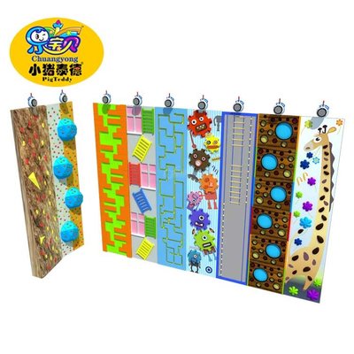 Outdoor Plastic Amusement Park Climbing Wall Holds 1 Years Warranty