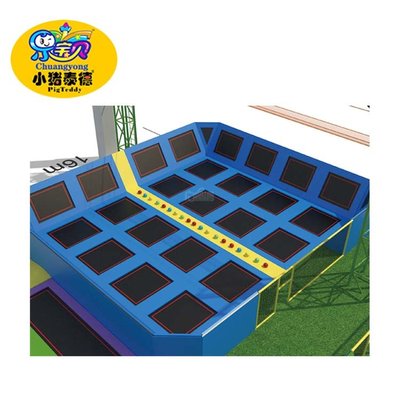 Big Soft Indoor Playground Equipment , Professional Trampoline Children Dumping Theme Park Toys