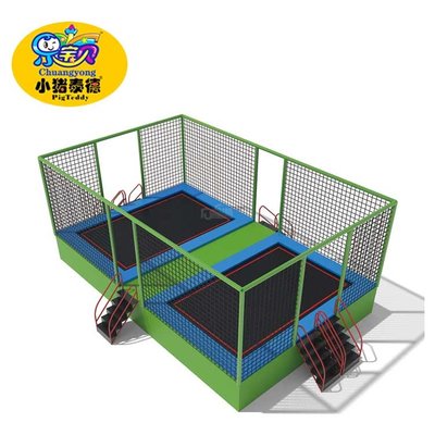 Big Soft Indoor Playground Equipment , Professional Trampoline Children Dumping Theme Park Toys