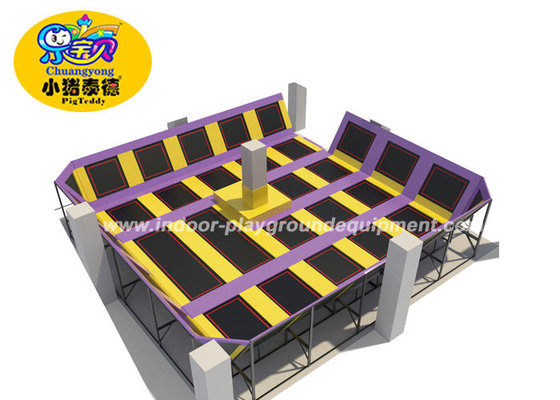 Colorful Children Playground Equipment / Jump Indoor Trampoline Park