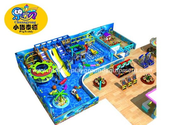 Ocean Theme Soft Indoor Playground Equipment Big Capacity For Kids Castle