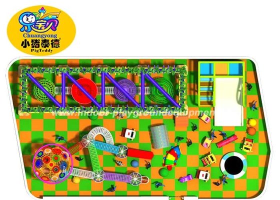 Children Outward Bound Wooden Adventure Playground Customized Size