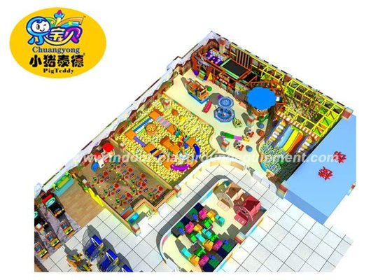 Creative Games Soft Indoor Playground Equipment And Trampoline Customized Color