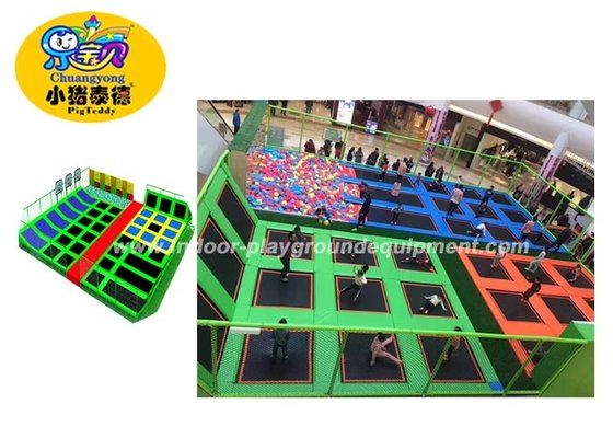 Soft Indoor Jumping Trampoline Parks With Many Games For Fitness