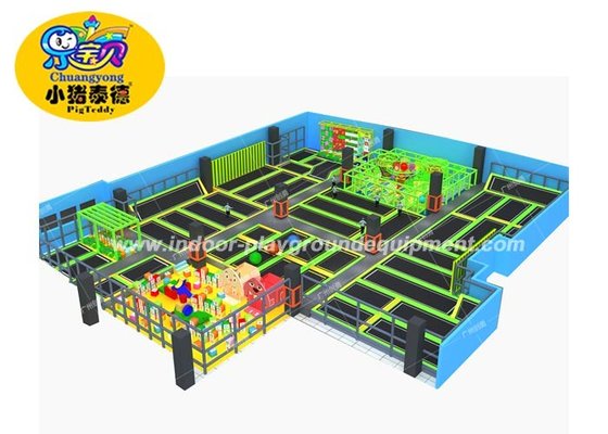 Soft Indoor Jumping Trampoline Parks With Many Games For Fitness