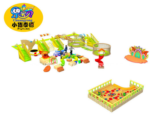 Colorful Soft Indoor Playground Equipment With Ball Pool / Baby Soft Play Equipment