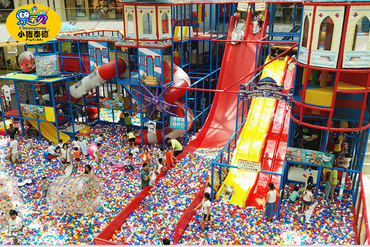 Kids Indoor 16 Foot Playground Slide , Commercial Children'S Play Equipment