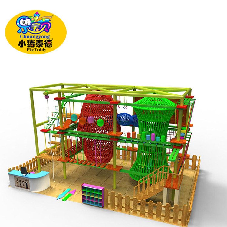 One Layer Ninja Obstacle Course Equipment European Standards Anti - Static