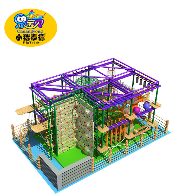 Customized children indoors climbing outward bound playground equipment for amusement park