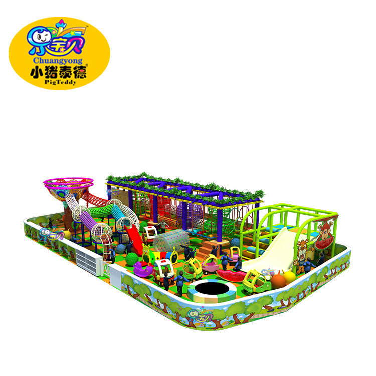 Toddler Nylon Rope Soft Play Climbing Equipment Galvanized Frame Safe