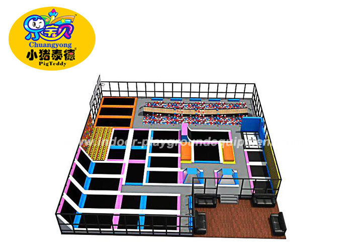 Indoor Jump Trampoline Park 12 Months Warranty / Trampoline Jumping Bed For Kids