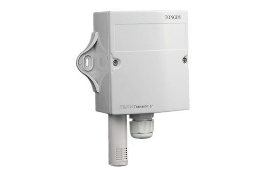 アナログ出力および Modbus の管の土台の温度および湿気センサー