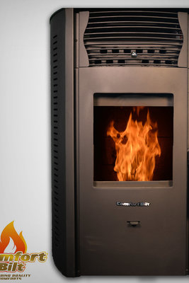 Steel Coating Pellet Burning Stoves , Modern Pellet Stove For Heating