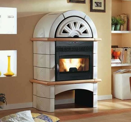 Energy Efficient Wood Burning Fireplace , Wood Burning Stove Insert Indoor
