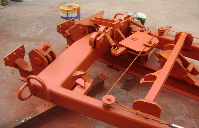 Turnouts mining monorail switches hoist with car arreste prevent locomotive slide rail