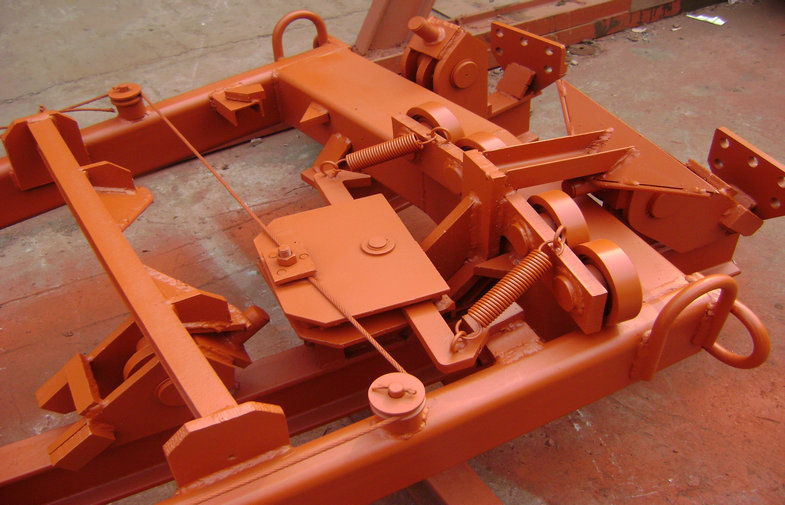 Turnout junction mine Monorail System switch with manual, pneumotronic for overhead track system