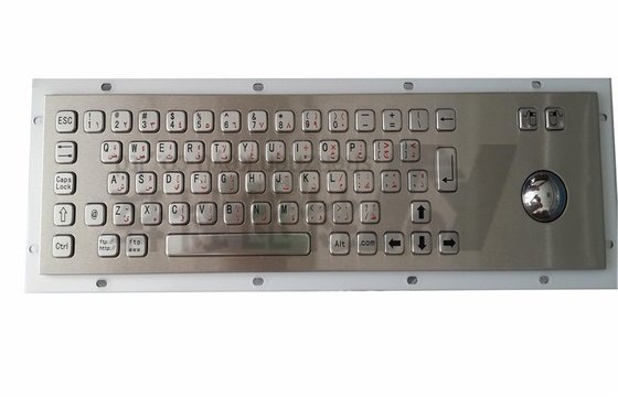Rubber Switch Illuminated Metal Keyboard , Mechanical Trackball