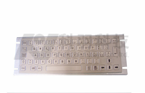 64 Key Customized Industrial Metal Keyboard With Aluminum Alloy Back Plate