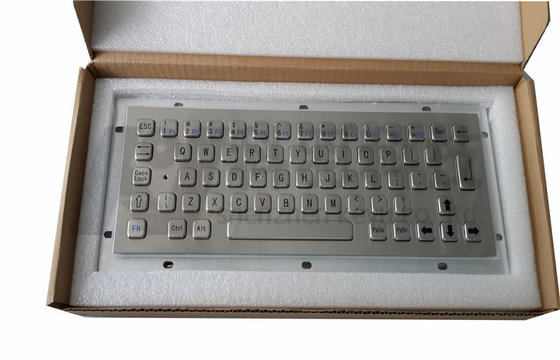 Stainless Steel Industrial Computer Keyboard NEMA4 , IK7 , Key Stroke Travel 2mm