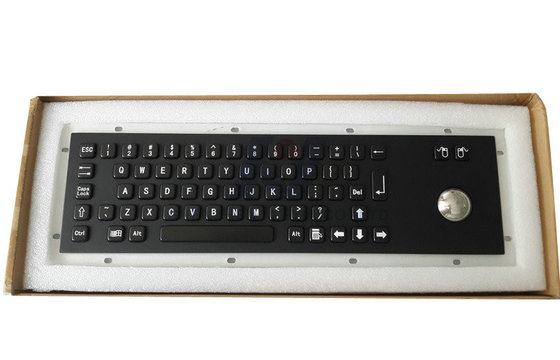 Industrial Black Metal Keyboards For Gaming Machine , Brushed Surface