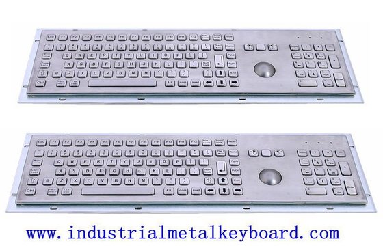 Vandal Proof Metal Industrial Keyboard With Trackball , 106 Keys