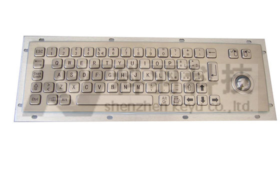 Medical Metal Keyboard With Trackball , Vandal Resistant , CE , FCC Approval
