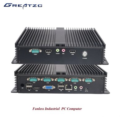 1037U Industrial PC Fanless With 6 COM Dual Display MINI SATA MINI PCIE SIM Card Slot