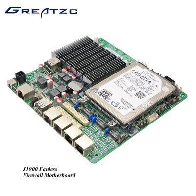 MINI ITX Onboard CPU J1900 Quad LAN Motherboard With 2 SATA Fanless