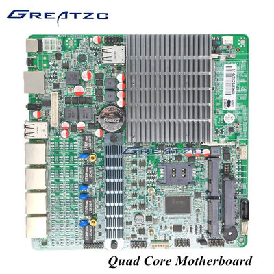 Fanless Onboard CPU J1800 Quad LAN motherboard With MSATA MPCIE SIM Slot