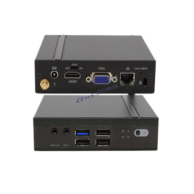 Barebone Fanless Mini Atom PC N2807 , Mini ITX Computer With HDMI VGA
