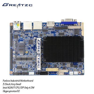 3.5 Inch Fanless Motherboard / Industrial Motherboard Support 1080P