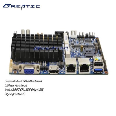 3.5 Inch Fanless Motherboard / Industrial Motherboard Support 1080P