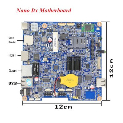R3188 Nano ITX Motherboard , HDMI LVDS Display Android Tablet Motherboard