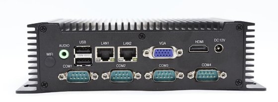 Dual LAN 6 COM Industrial Embedded Computer Fanless Computer Atom N2800 With 6 COM