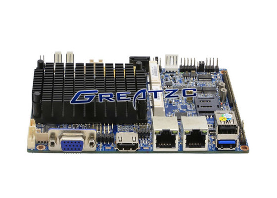 6 COM Industrial Embedded Motherboard , LVDS HDMI VGA Ports Fanless Motherboard