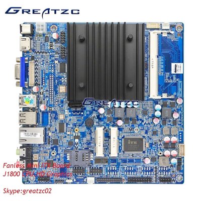 Industrial Grade Fanless Motherboard Dual Core J1800 CPU , LVDS HDMI VGA Display