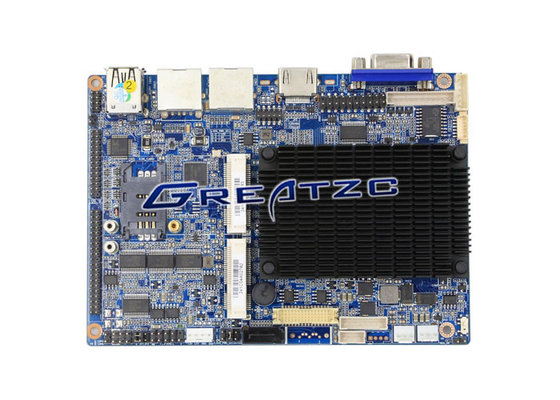 Dual LAN Industrial Micro Pc Motherboard 6 RS232 24BIT LVDS , HDMI , VGA Display