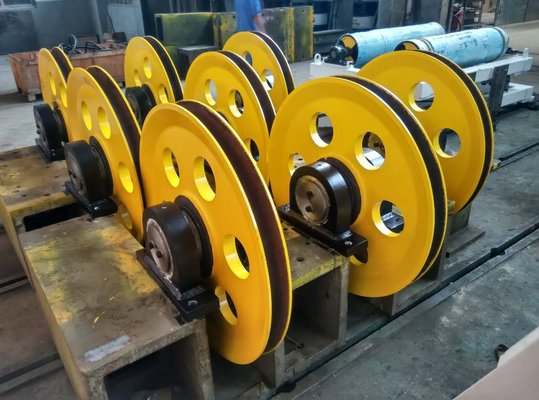 Yellow Red Φ300-Φ2000 Industrial Wire Rope Sheave for Continuous Galvanizing Line